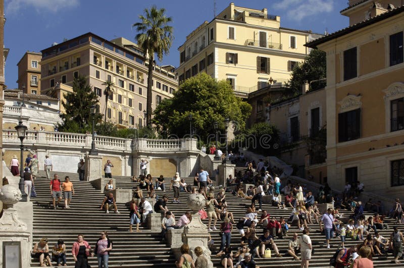 Spain square in Rome editorial photo. Image of town, picturesque - 36852931