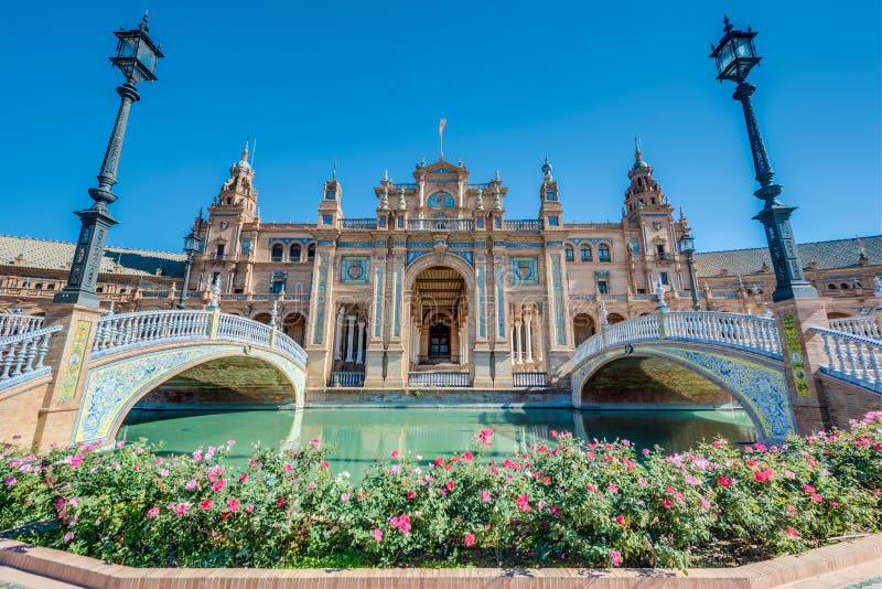 Spain Square in Seville, Spain Stock Image - Image of maria, antique ...