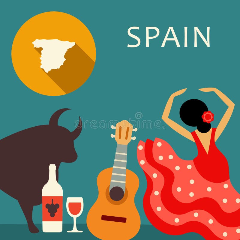 Spain Travel Theme. Vector Illustration Stock Illustration ...