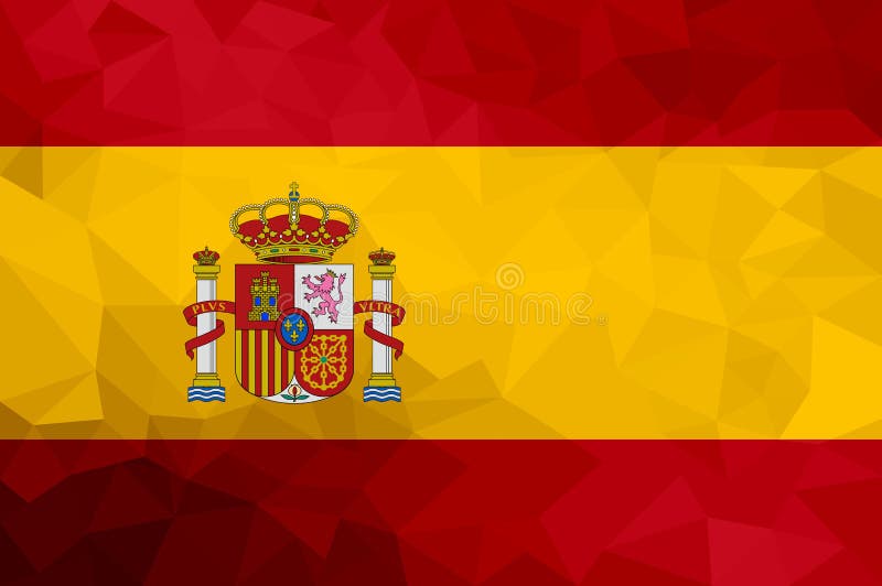 Spain Polygonal Flag. Mosaic Modern Background. Geometric Design Stock ...