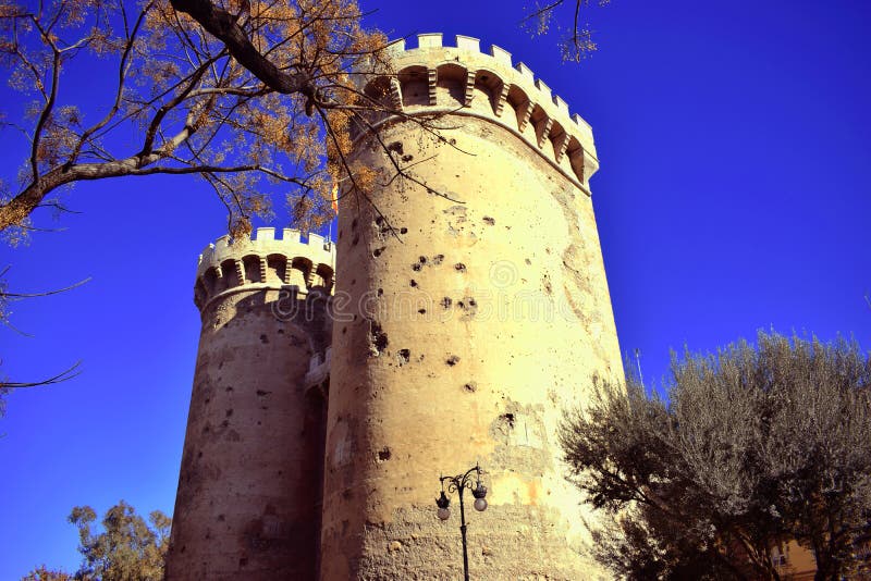 Spain,Valencia, Quart Towers, Castle, Medieval Wall of Valencia Stock ...