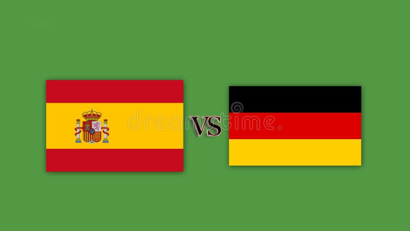 Spain Vs Germany Football Match Design Element Stock Illustration ...
