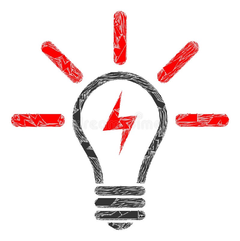 Spall Mosaic Electric Light Bulb Icon Stock Vector - Illustration of ...
