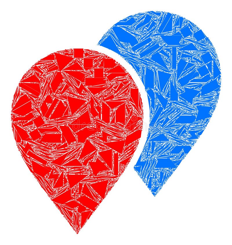 Spall Mosaic Map Pointers Icon Stock Vector - Illustration of ...