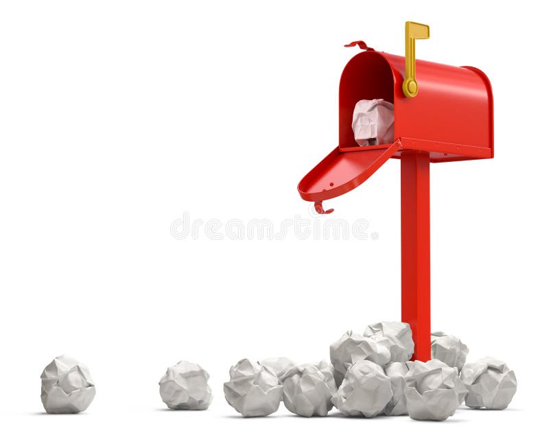 Overflowing mailbox stock illustration. Illustration of envelope - 7795898