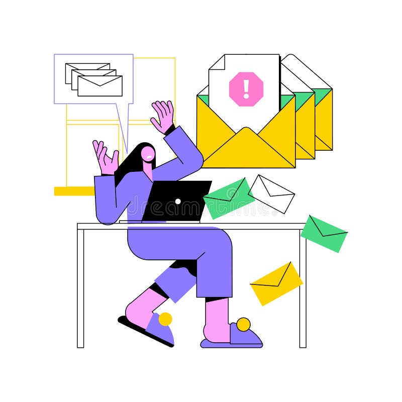 Spam Abstract Concept Vector Illustration. Stock Illustration ...