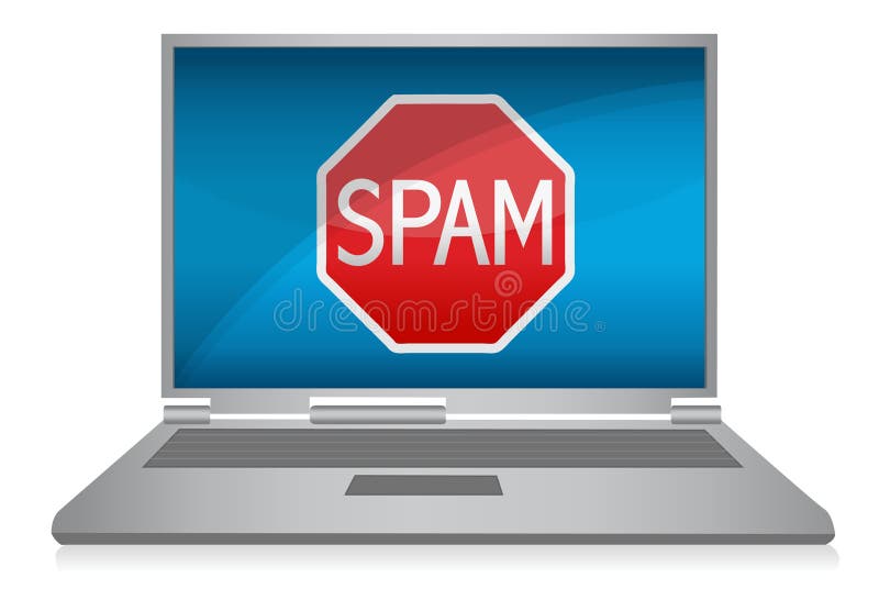 Computer Spam banners stock illustration. Illustration of internet ...