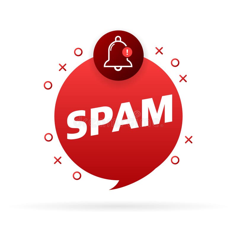 Spam Bell Notification Mailbox Concept. Email Box Hacking, Spam Warning ...