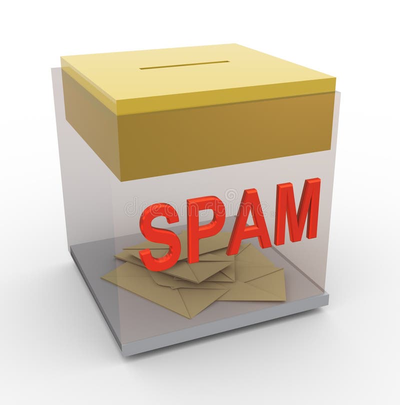 Spamming Concept, a Lot of Emails on the Screen of a Monitor. Email Box ...