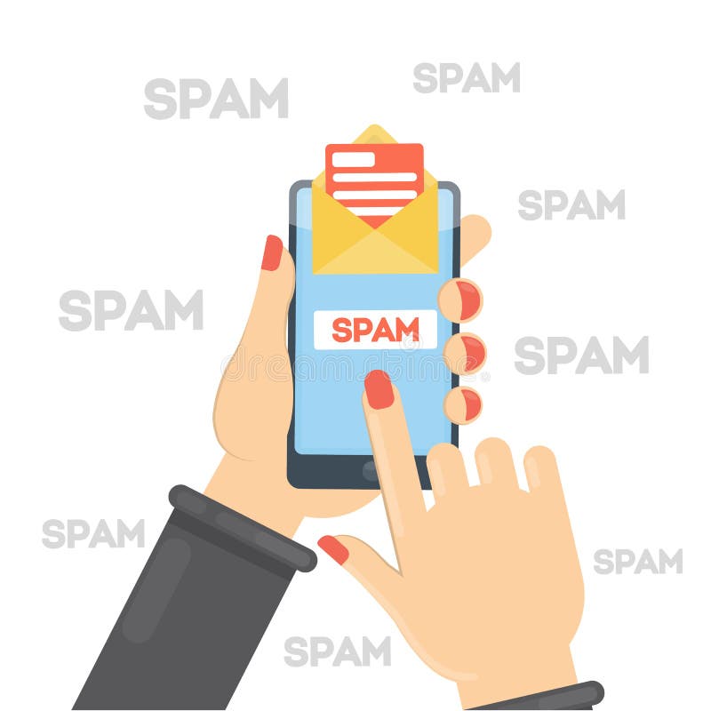 Spam Mail Concept. Idea of Incoming Email Message with Advertising ...