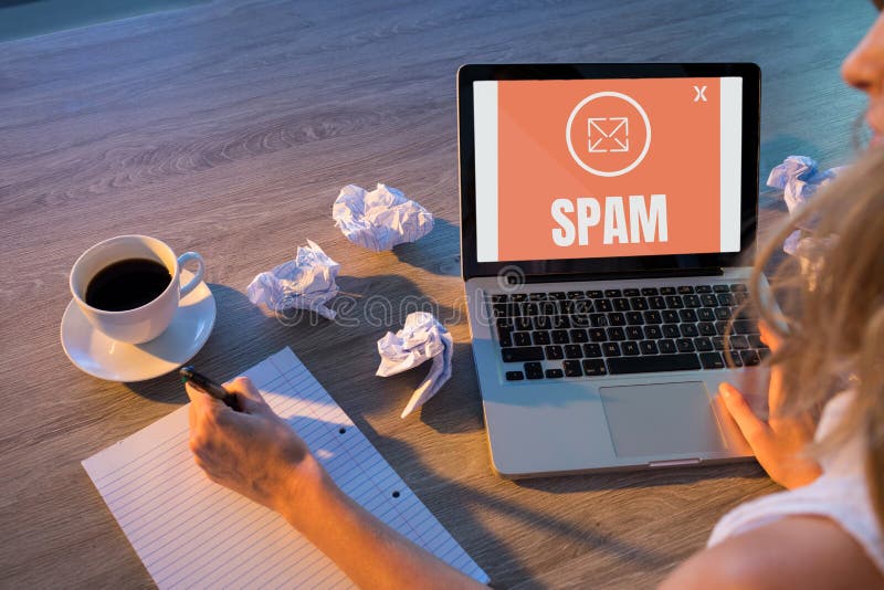 Spam Del Email Sullo Schermo Fotografia Stock - Immagine di carriera ...