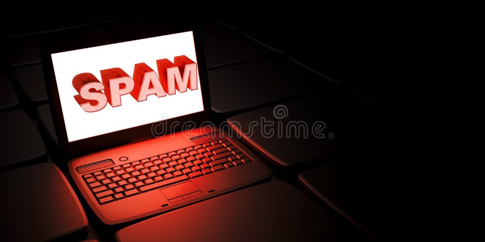 SPAM (Electronic spamming) stock illustration. Illustration of full ...