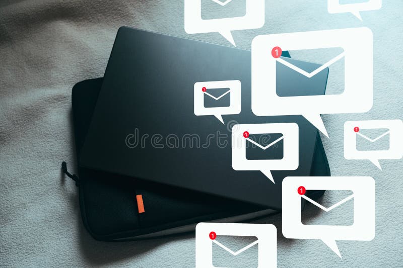 Spam Email Concept with Laptop. Stock Photo - Image of safety, sharing ...