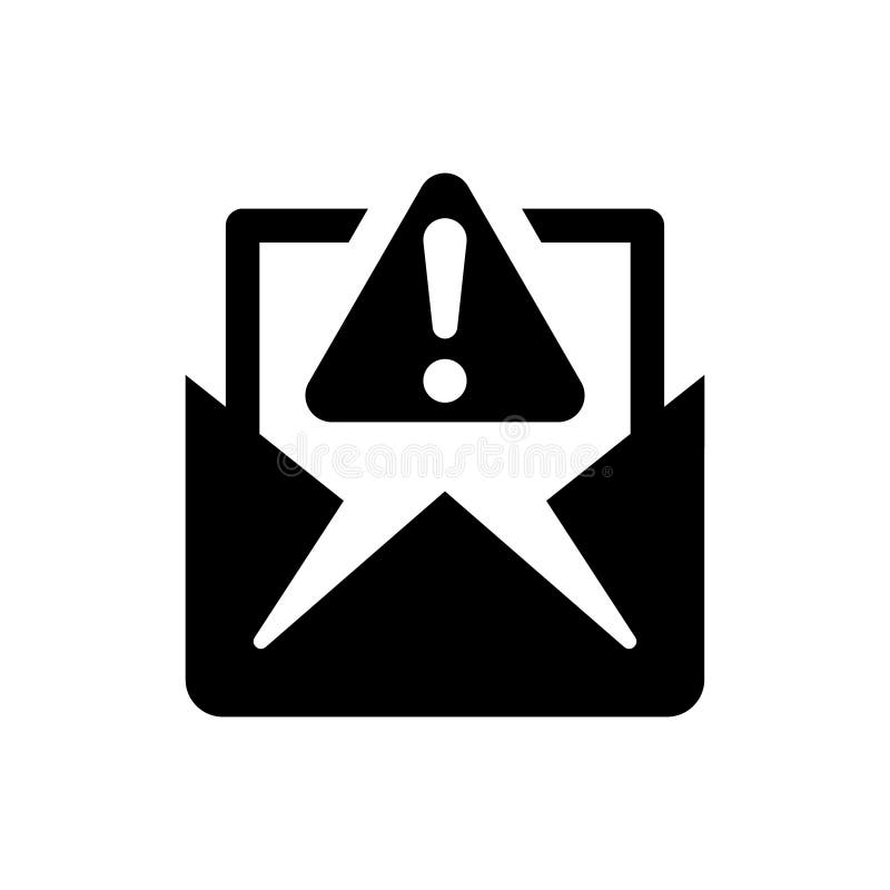 Spam email icon stock vector. Illustration of warning - 224183540