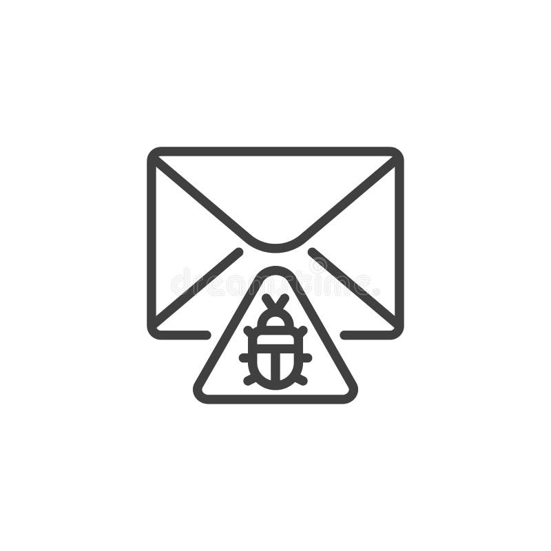 Email phishing line icon stock vector. Illustration of phishing - 227456984