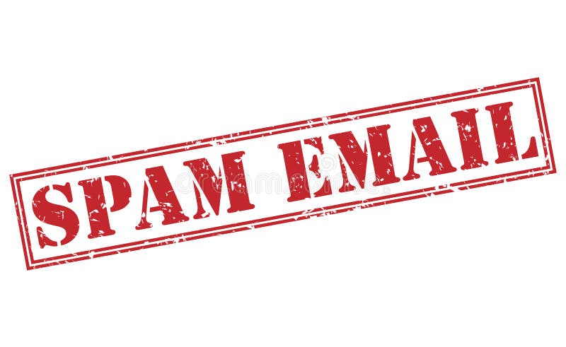 Spam email red stamp stock illustration. Illustration of isolated ...