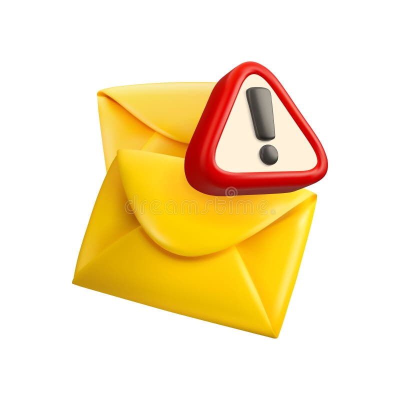 Spam email vector 3d icon stock vector. Illustration of message - 383574938