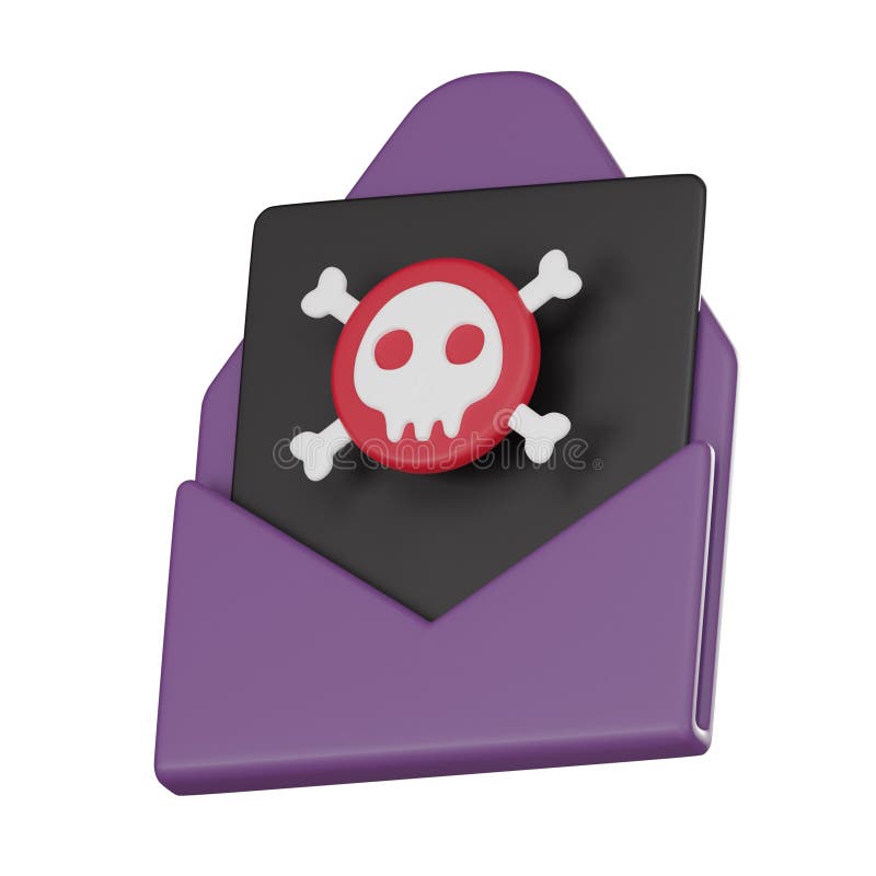 Spam Email Virus 3D Icon Digital Cybersecurity 3D Render Stock ...