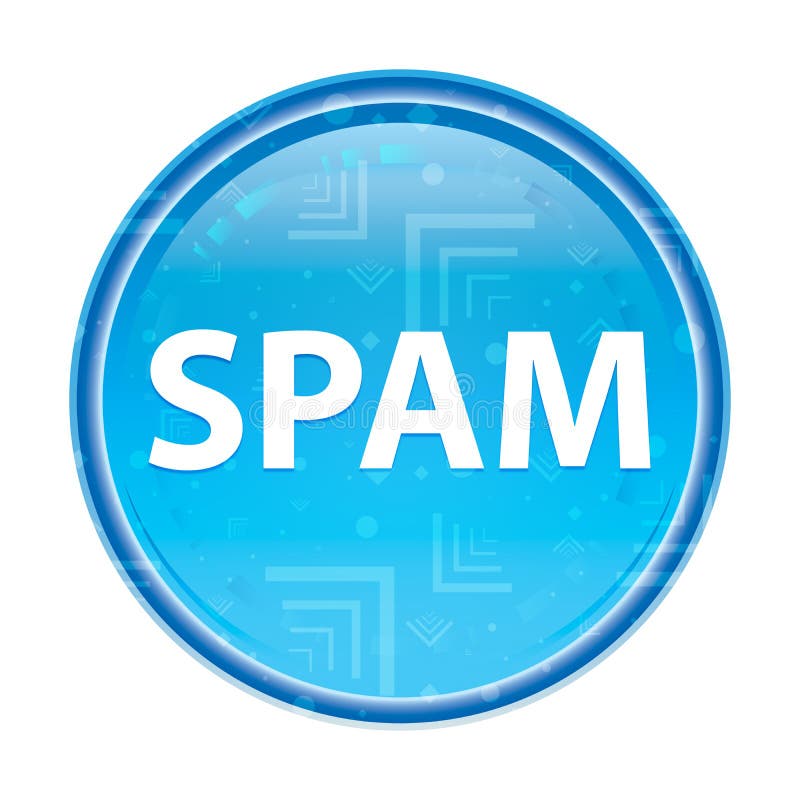 Spam Floral Blue Round Button Stock Illustration - Illustration of ...
