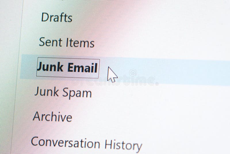 Spam Folder in Email Mailbox Stock Image - Image of mouse, junk: 360841079