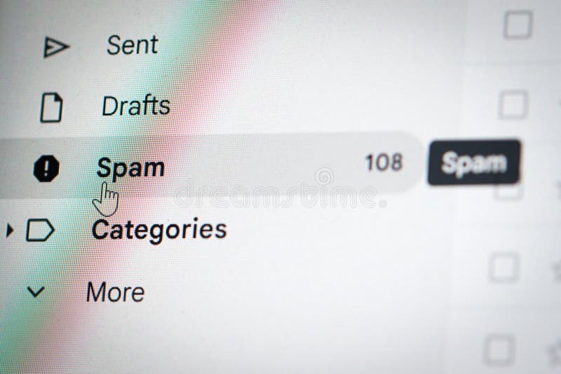 Spam Folder in Email Mailbox Stock Image - Image of unwanted, online ...