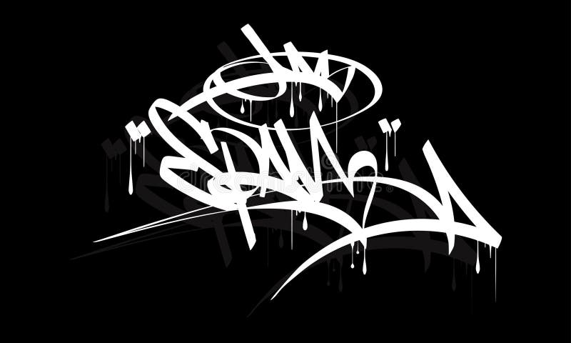 SPAM Graffiti Tag Style Design Stock Vector - Illustration of luxury ...