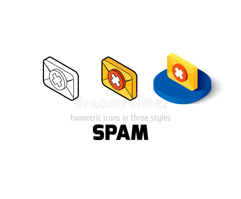 Spam Icon in Different Style Stock Vector - Illustration of envelope ...