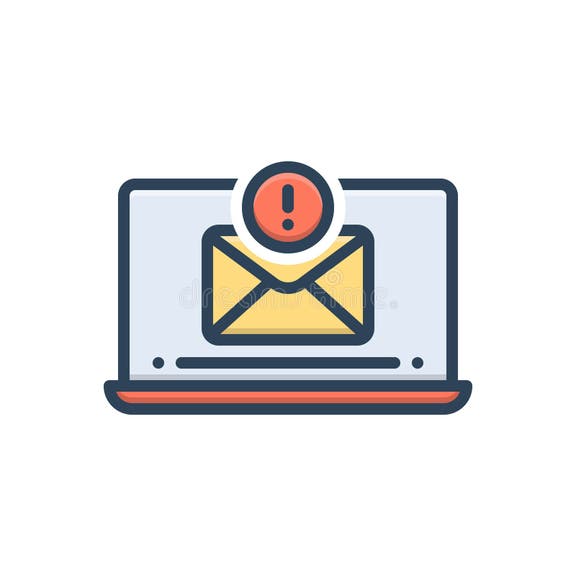 Color Illustration Icon for Spam, Message and Email Stock Illustration ...