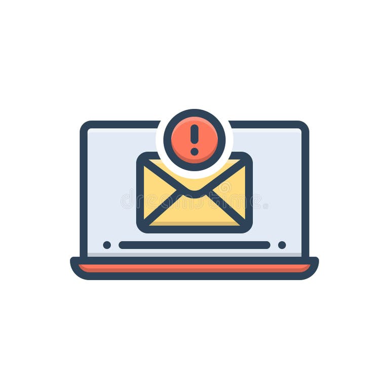 Color Illustration Icon for Spam, Message and Email Stock Illustration ...