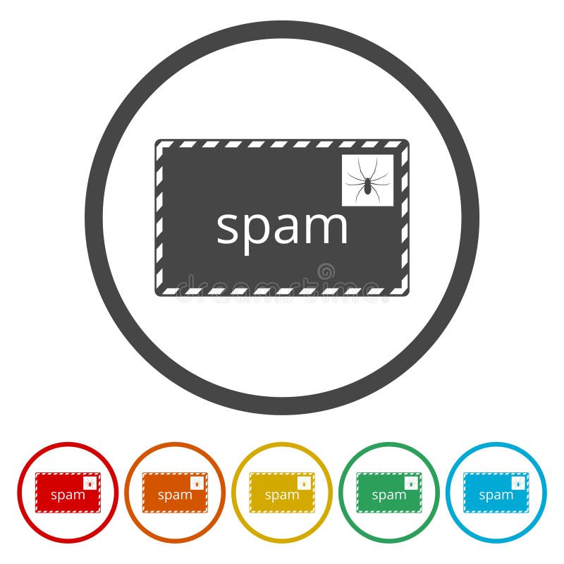 Spam icon. Spam sign stock vector. Illustration of mail - 129534470