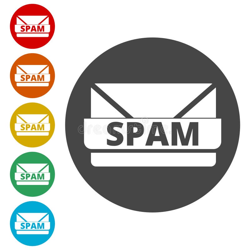 Black Malware, Spam, Online Scam, Computer Virus Icon Or Logo Stock ...