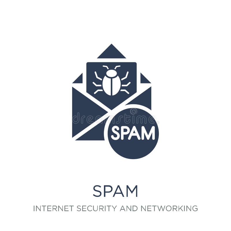 Spam Icon. Trendy Flat Vector Spam Icon on White Background from Stock ...