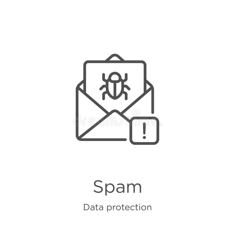 Spam Icon Vector Isolated on White Background, Logo Concept of S Stock ...