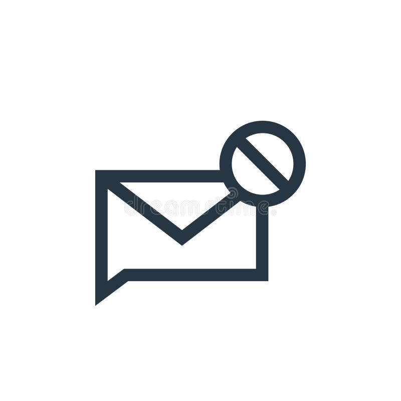 Spam Icon Vector from Message Concept. Thin Line Illustration of Spam ...