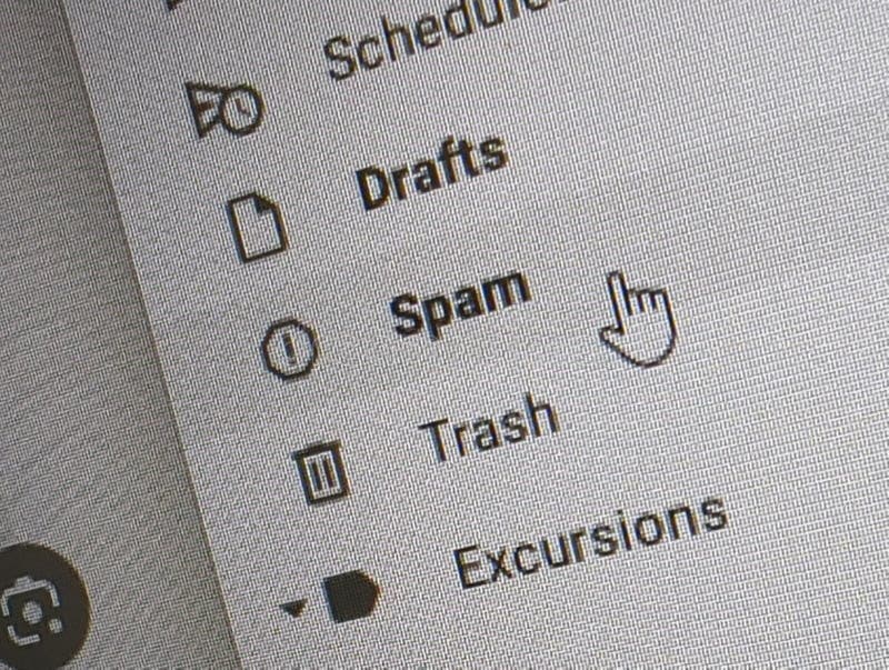 Spam Junk Folder Email Cursor Click Screenshot Editorial Stock Photo ...