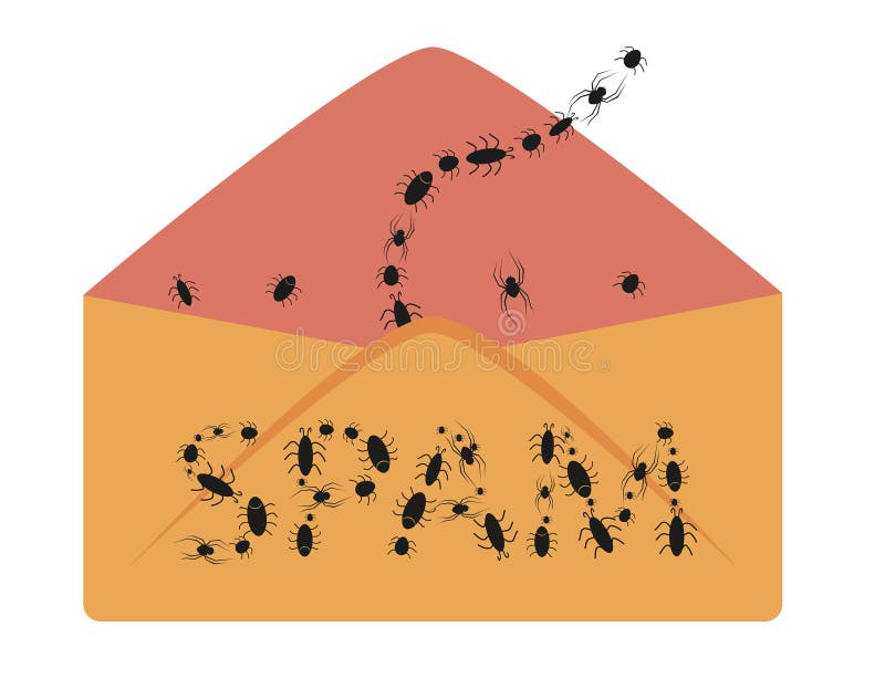 Spam Letter Icon Symbol Isolated Stock Illustration - Illustration of ...