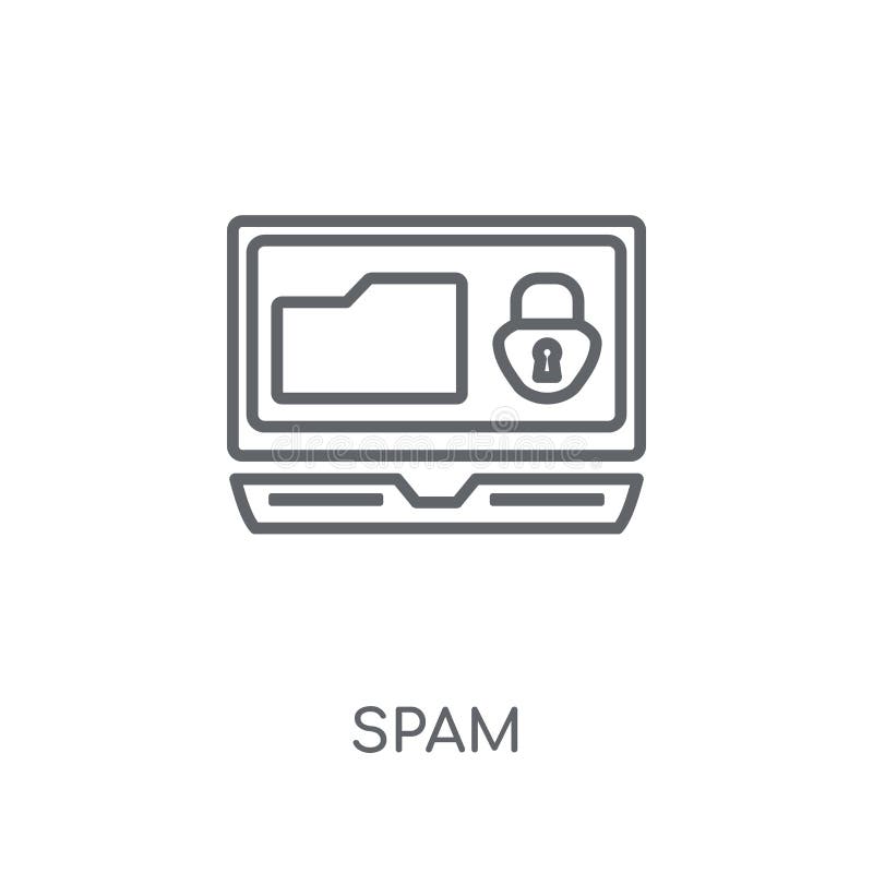 Spam Linear Icon. Modern Outline Spam Logo Concept on White Back Stock ...