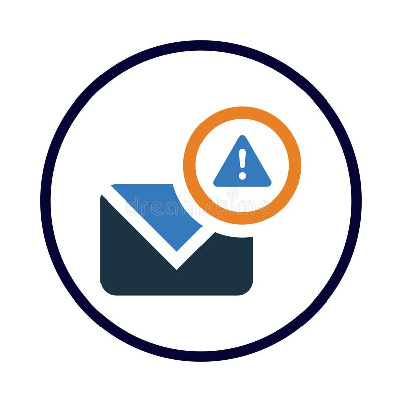 Spam-Mail-Spam-E-Mail-Computer Warnt Spam-Mail-Symbol Vektor Abbildung ...