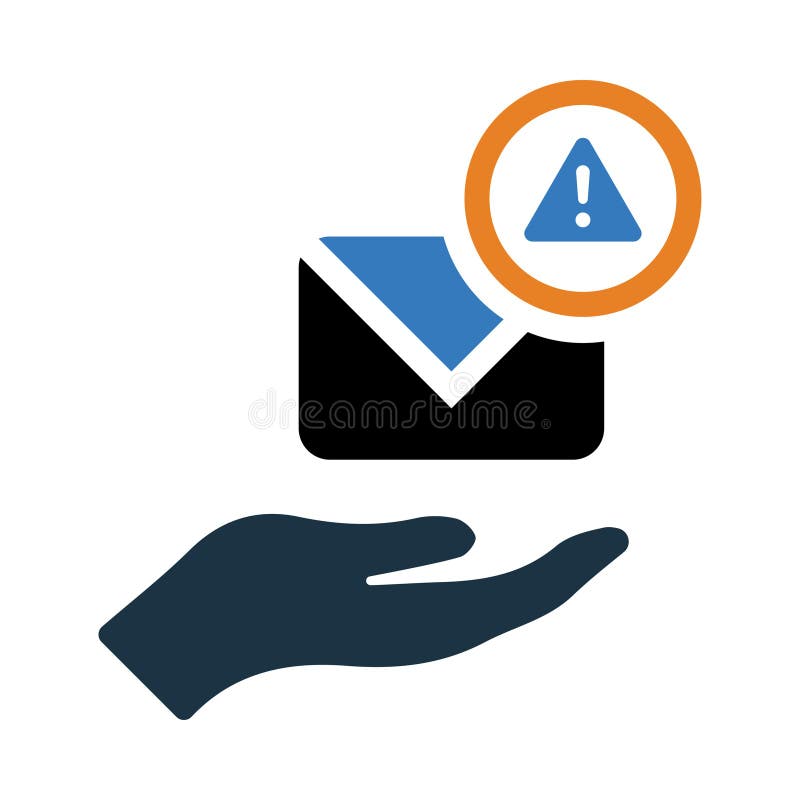 Spam, Mail, Spam Mail, Hand, Alert, Spam Mail on Hand Icon Stock Vector ...