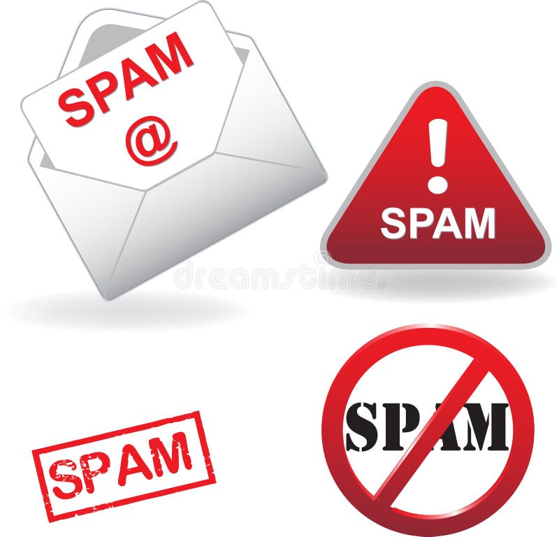 Spam Mail Icon stock vector. Illustration of mailbox - 52184616