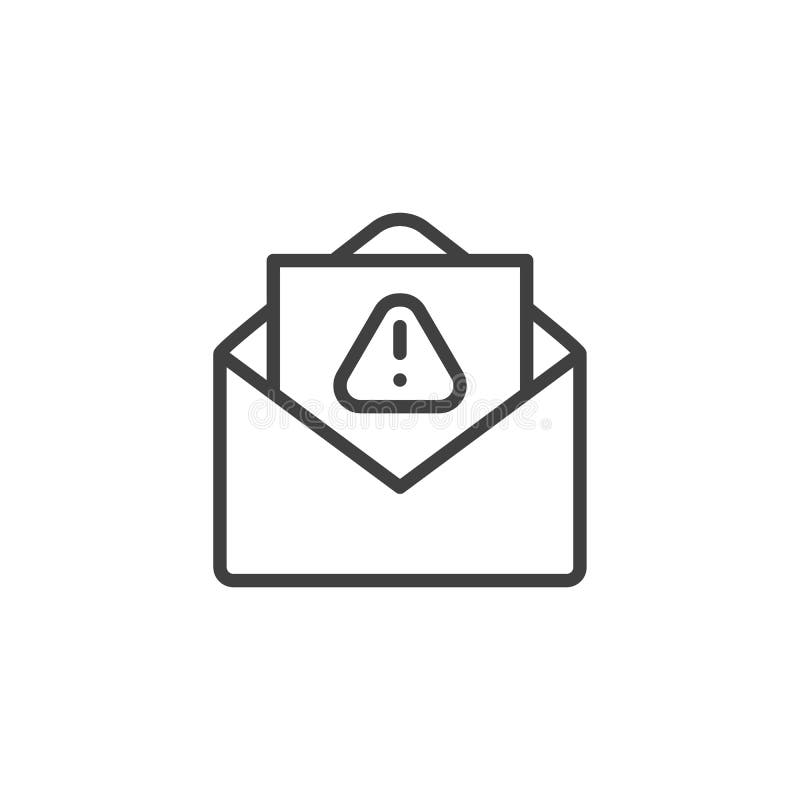 Spam Mail Message Line Icon Stock Vector - Illustration of information ...