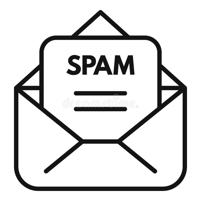 Spam Media Filter Icon Outline Vector. Cloud Process Stock Illustration ...