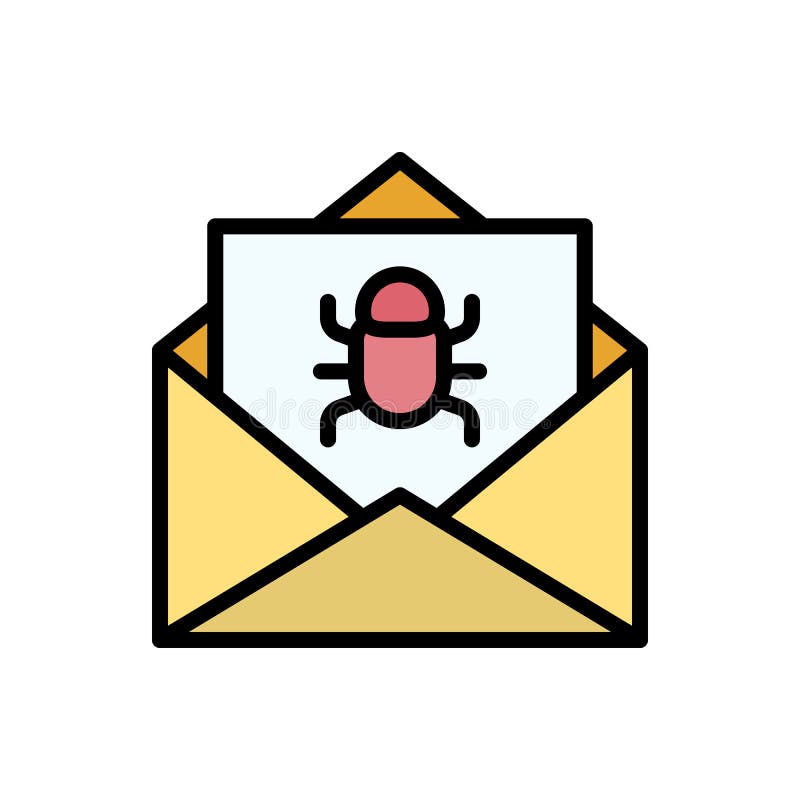 Spam Message Icon. Simple Color with Outline Vector Elements of Hacks ...