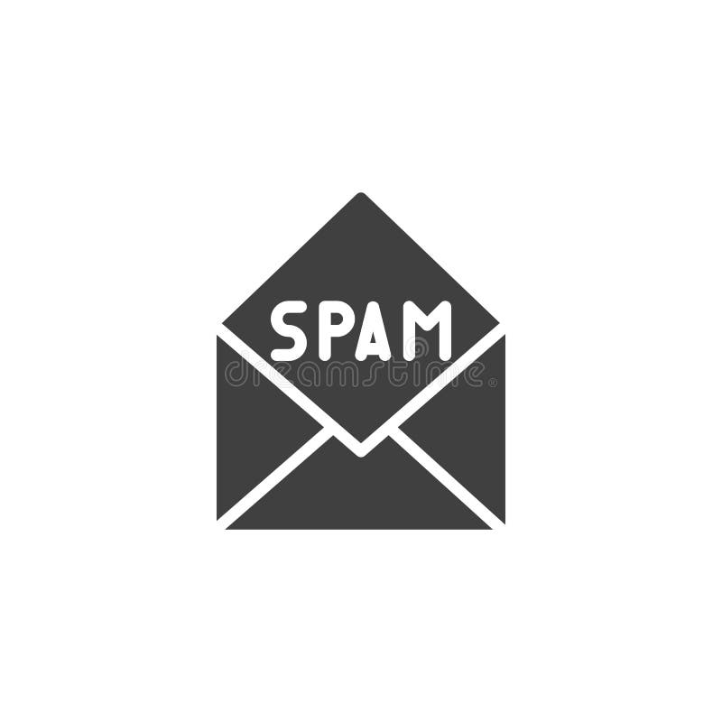Spam message vector icon stock illustration. Illustration of pictogram ...