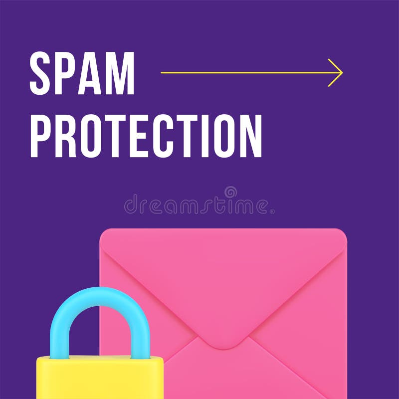 Spam Protection Network Security Email Service Social Media Post Design ...