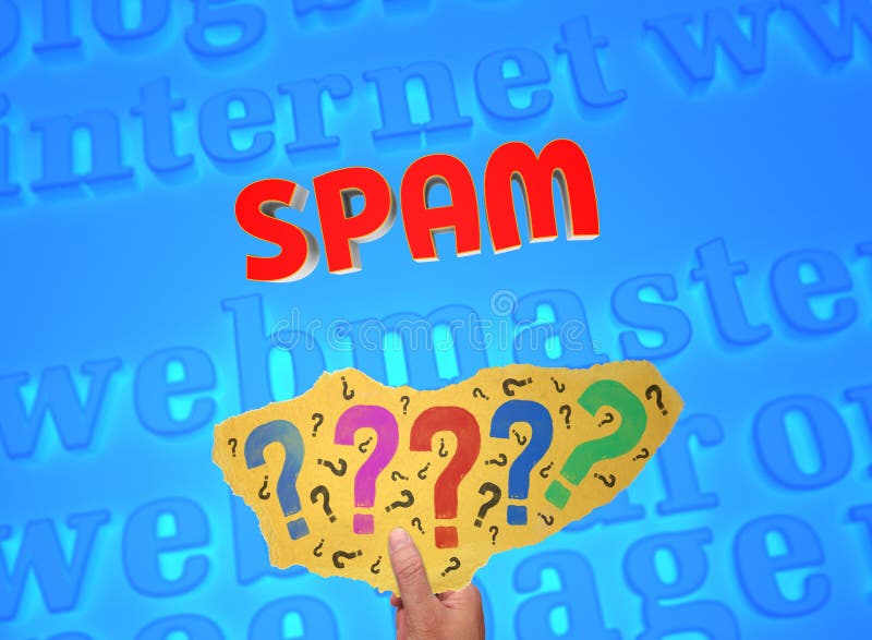 Spam, question mark stock illustration. Illustration of help - 125880675
