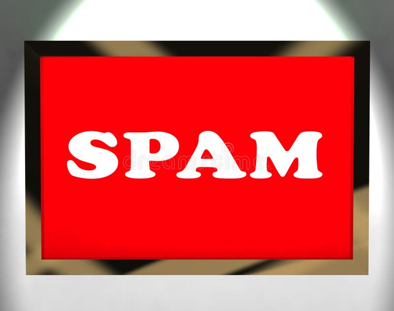 Spam Screen Showing Spamming Unwanted and Malicious Email Stock ...