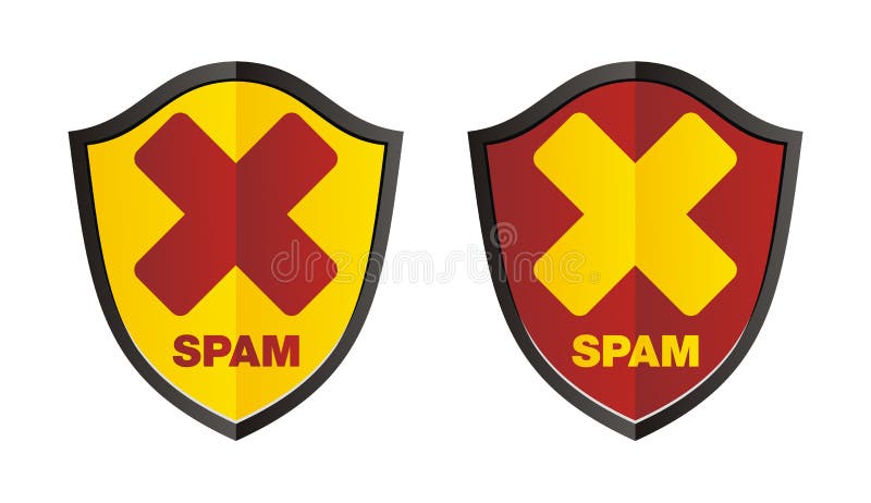 Spam shield stock image. Image of junk, envelope, forbidden - 33658681