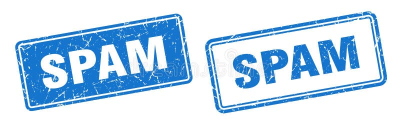 Spam Stamp Set. Spam Square Grunge Sign Stock Vector - Illustration of ...