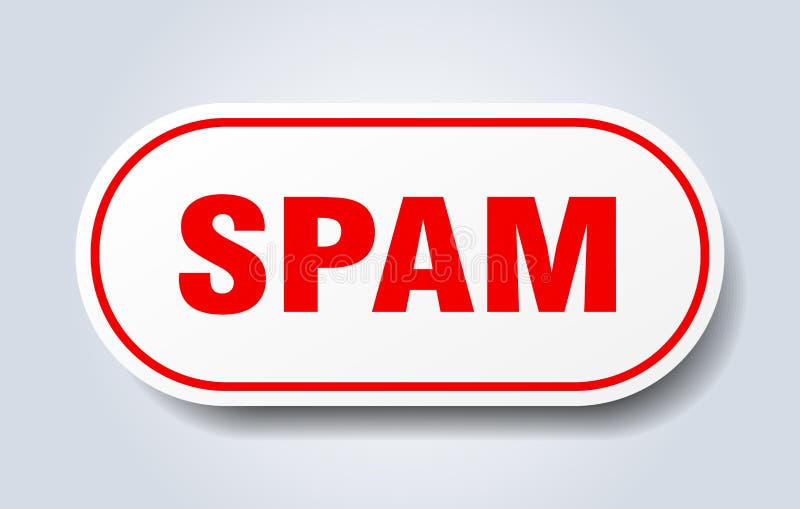 Spam sticker. stock vector. Illustration of button, background - 197152893
